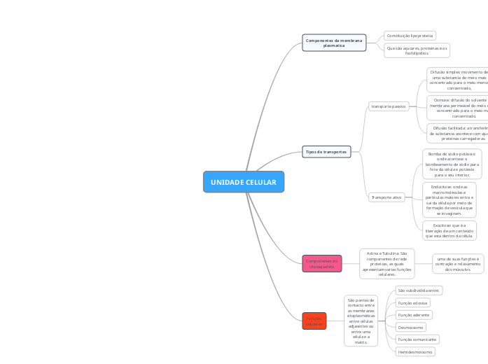 UNIDADE CELULAR - Mind Map